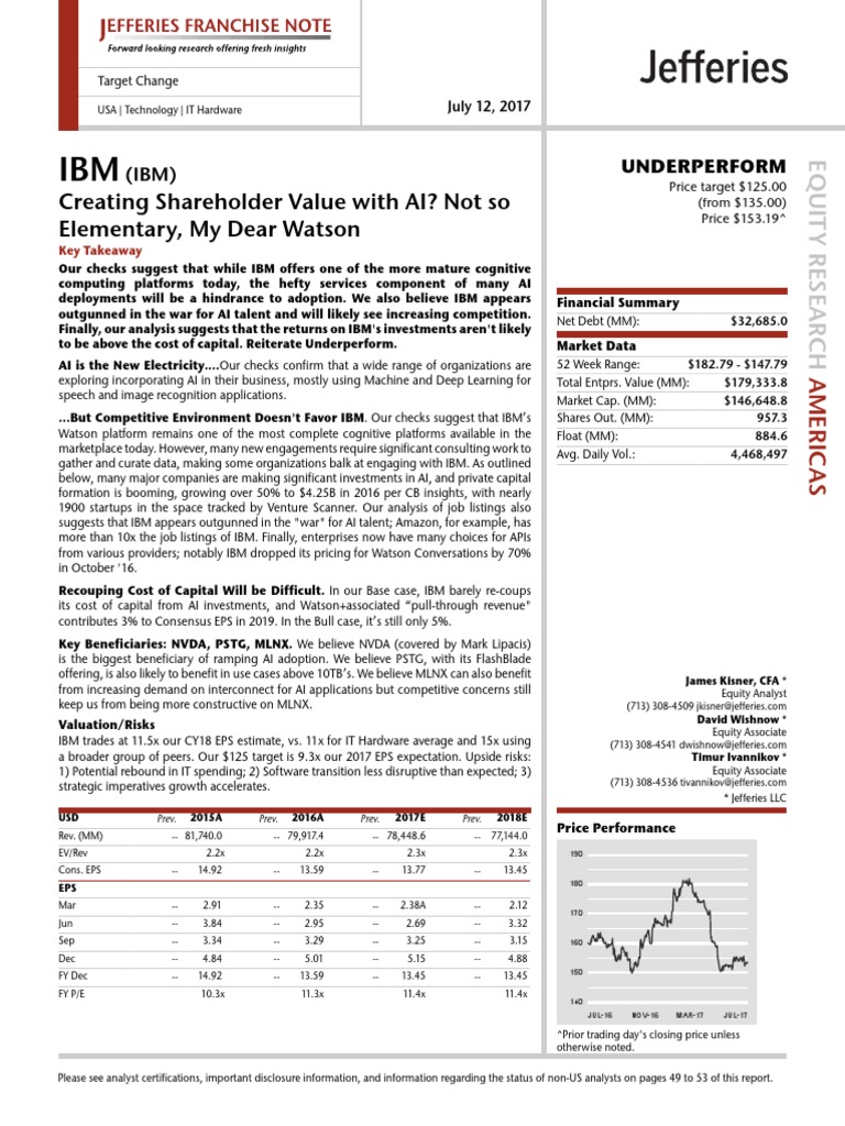 IBM Watson AI Critical Report Jeffries | PDF | Watson (Computer ...