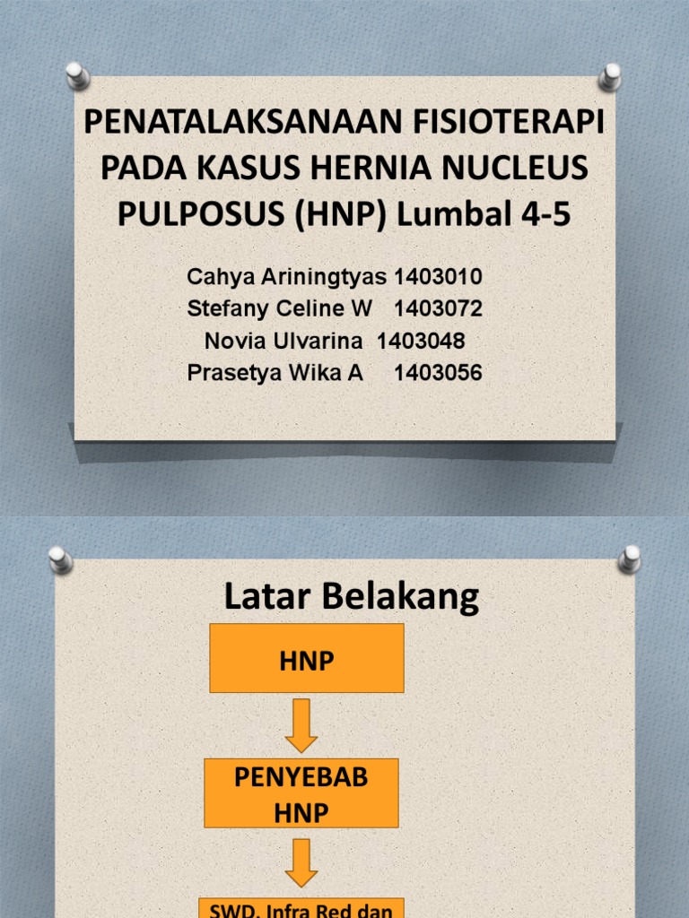 Penatalaksanaan Fisioterapi Pada Kasus Hernia Nucleus Pulposus | PDF