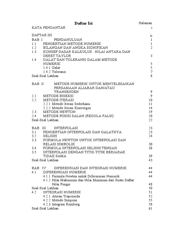 Metode Numerik PDF | PDF