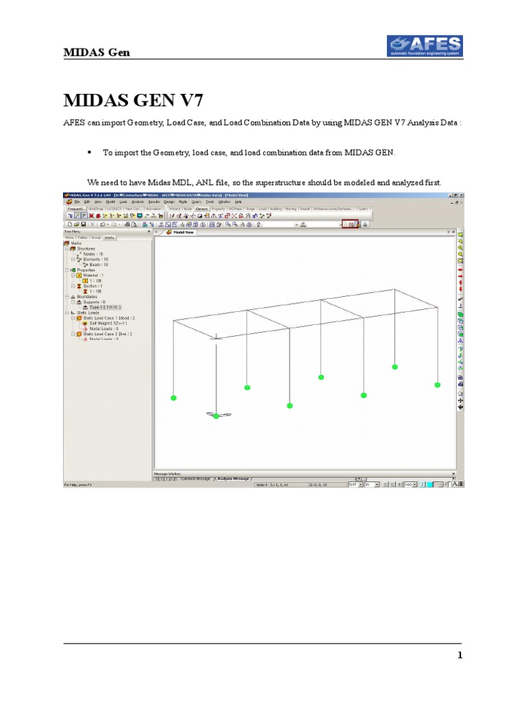 56 - Interface With MIDAS Gen - Doc | Download Free PDF | Strength Of ...