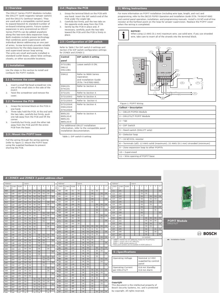 D9127 POPIT Modules Installation Manual EnUS 2538282507 | PDF | Printed ...