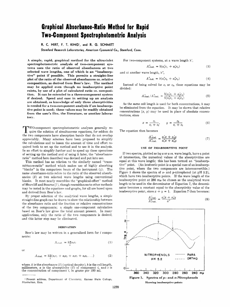 Graphical Absorbance Ratio Method | PDF | Absorbance | Spectrophotometry
