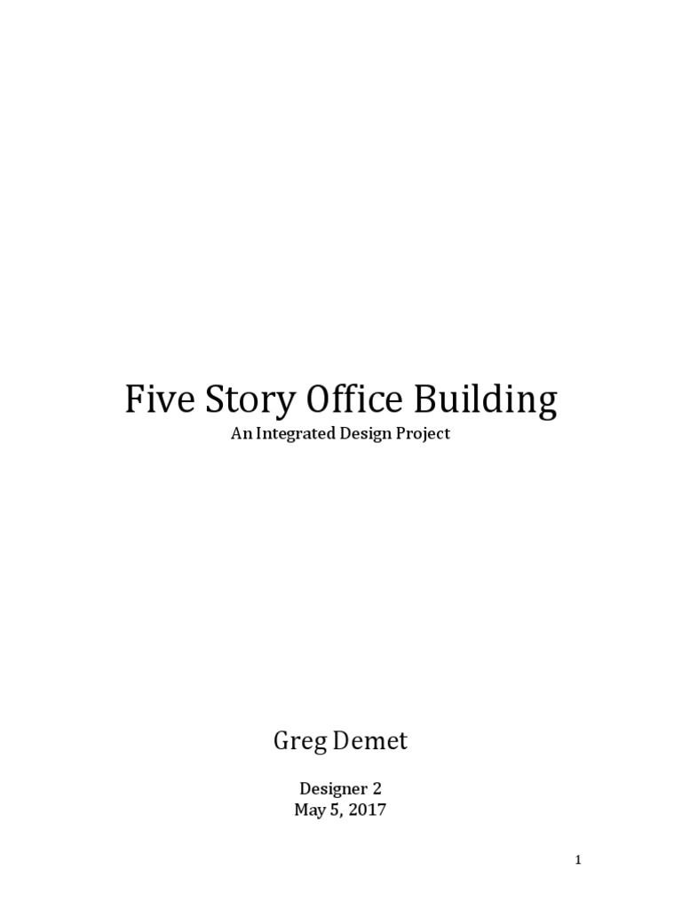 Five Story Office Building: Greg Demet | PDF | Beam (Structure) | Column