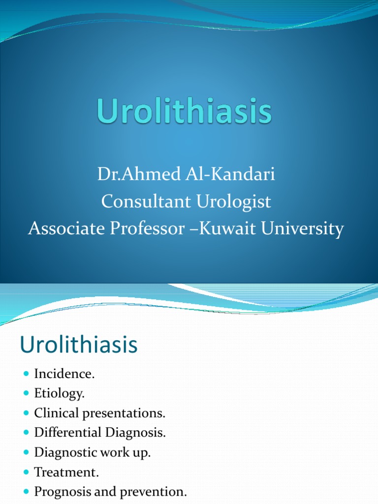 Urolithiasis -Modified Lecture | Diseases And Disorders | Medicine