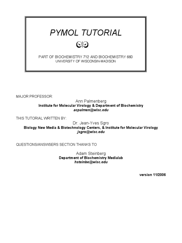 Pymol Tutorial3 Pdf Pdf Microsoft Word Text File