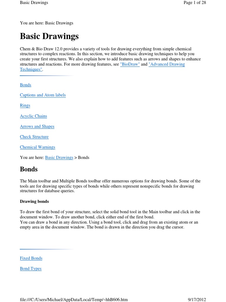 ChemDraw Tutorials (Basic & Adv Drawing) PDF | PDF | Keyboard Shortcut ...