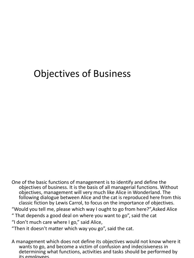 Objectives of Business | PDF | Goal | Profit (Accounting)