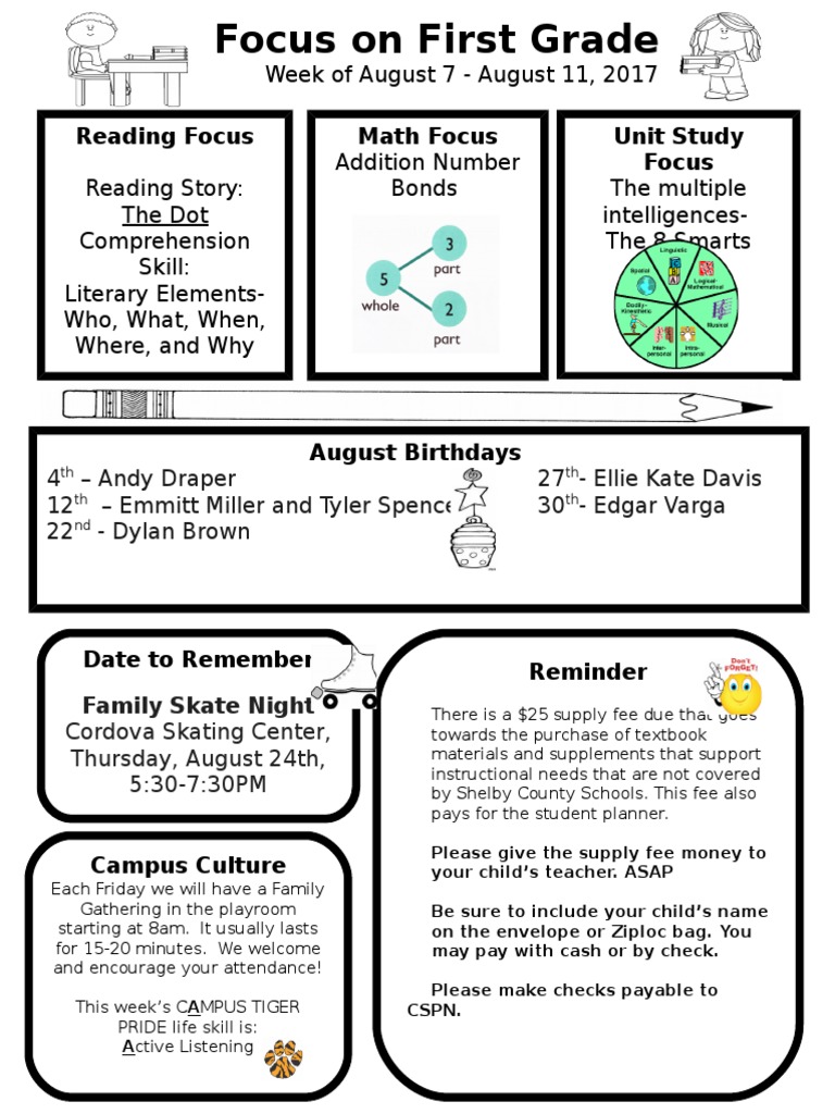 Newsletter August 7-11 | PDF