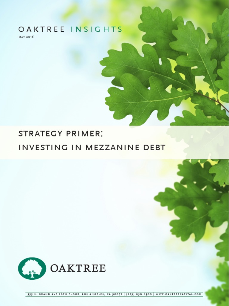Oaktree Mezz Debt Primer | PDF | Mezzanine Capital | Debt