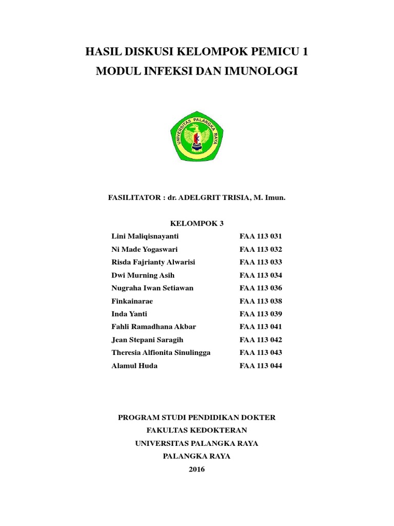 Hasil Diskusi Kelompok Pemicu 1 Modul Infeksi Dan Imunologi | PDF ...