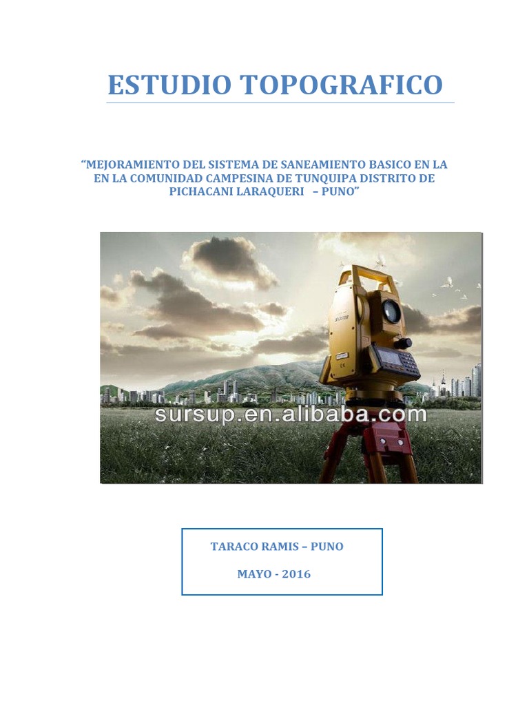 Estudio Topografico Taraco | PDF | Topografía | Ciencias de la Tierra