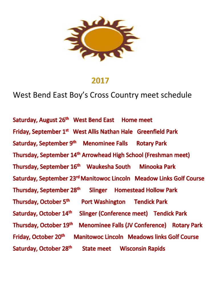 2017 Boys Cross Country | PDF