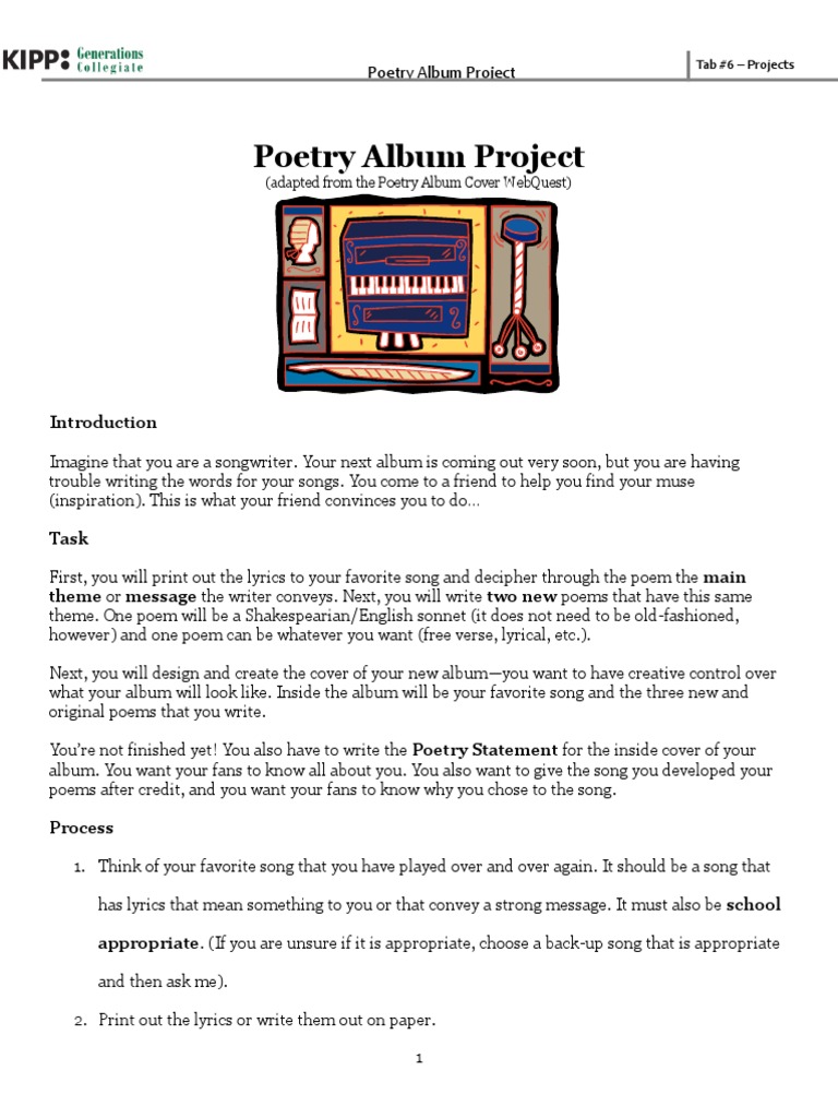 Poetry Album Project | PDF | Poetic Form | Poetry