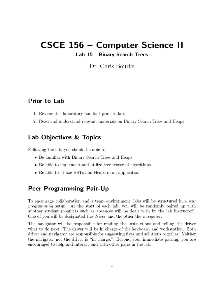 Lab15 BST PDF | PDF | Algorithms | Computer Data Lab15 BST PDF | PDF | Algorithms | Computer Data
