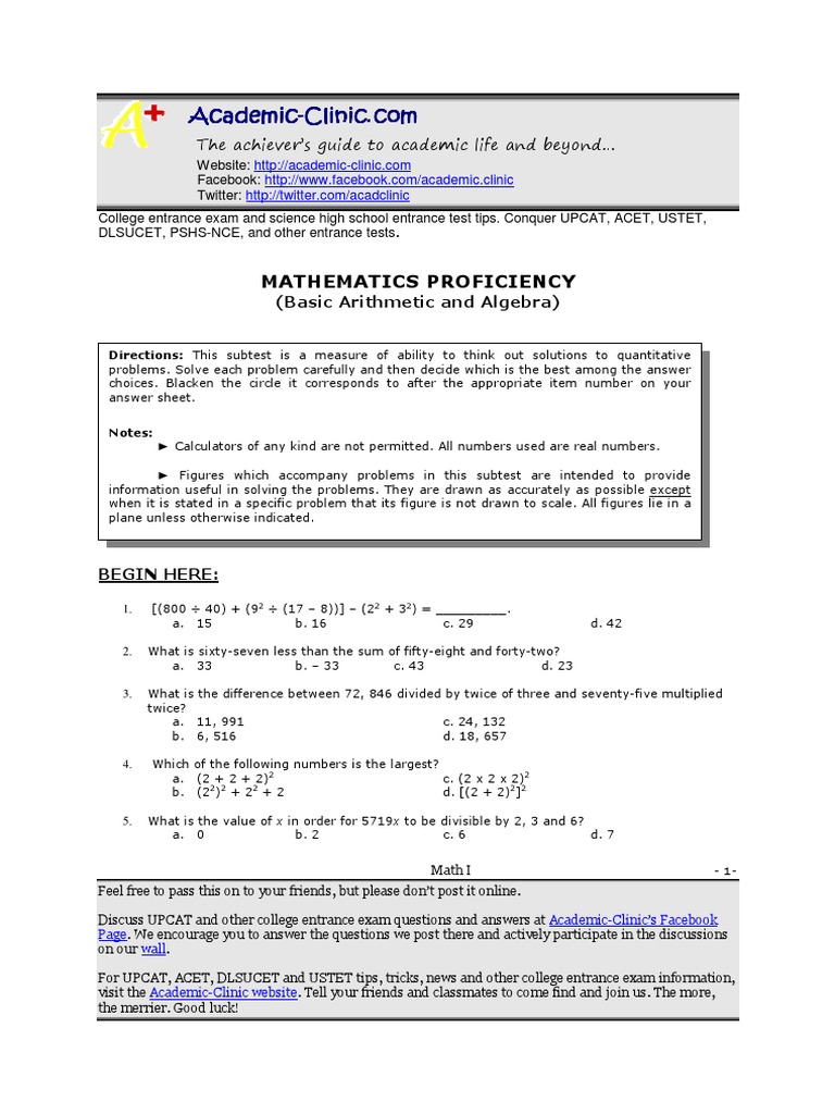 Math Module 1 PDF | PDF