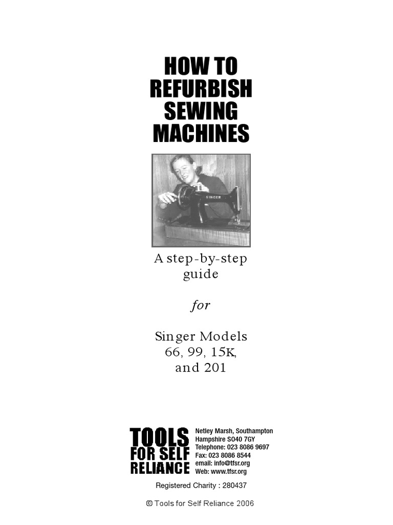 How To Refurbish Sewing Machines - TFSR Refurbishment Guide | PDF ...