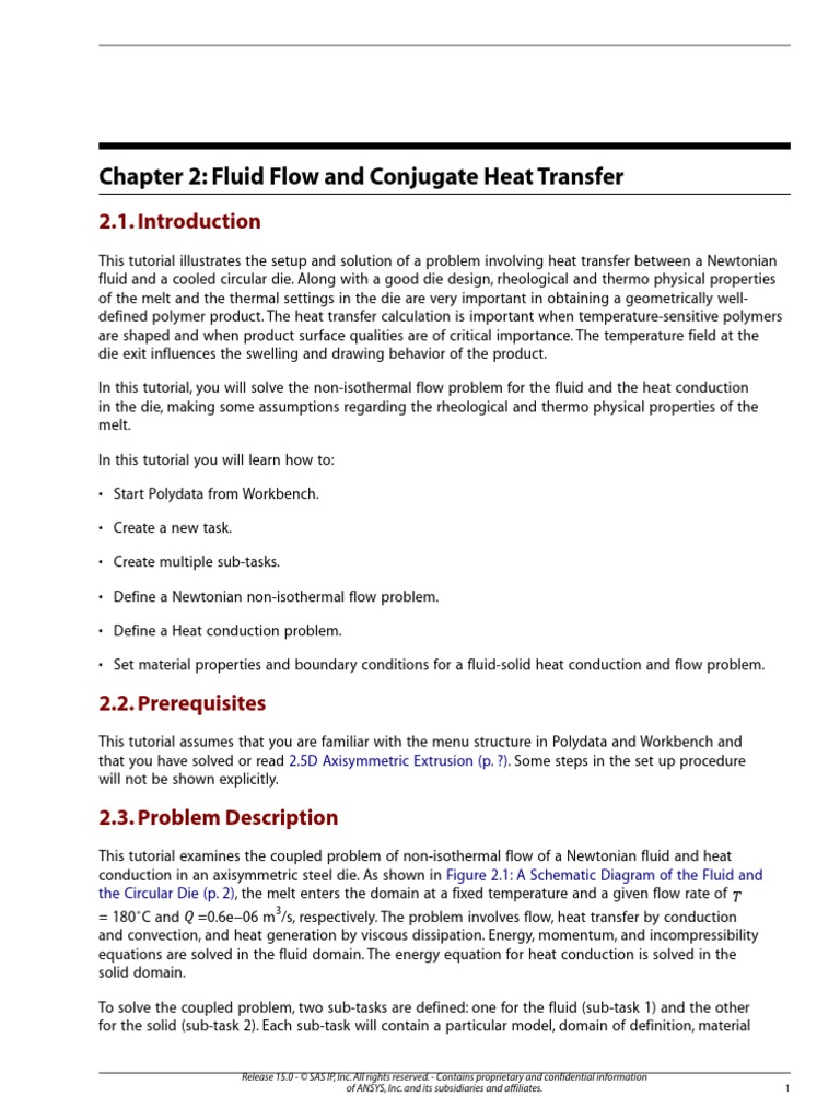 Polyflow Extrusion WS02 Fluid Flow and CHT | PDF | Viscosity | Thermal Conduction