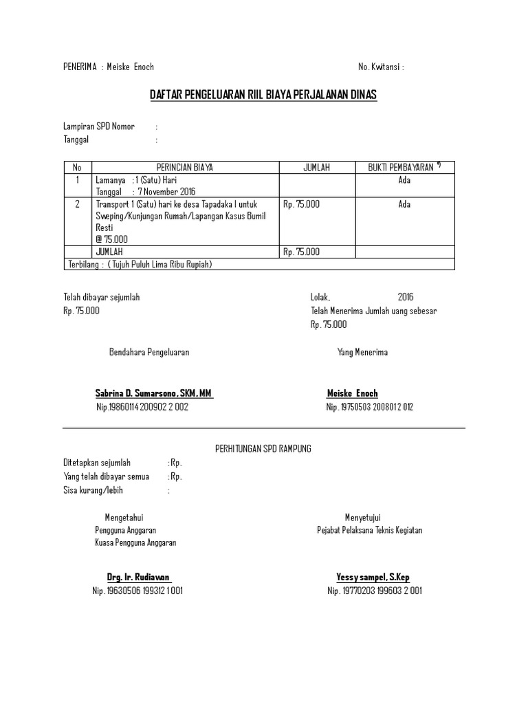 Kwitansi & Riil | PDF