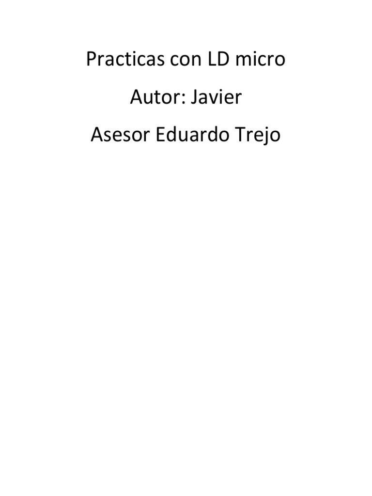 EJERCICIO LDmicro | PDF | Corriente eléctrica | Relé