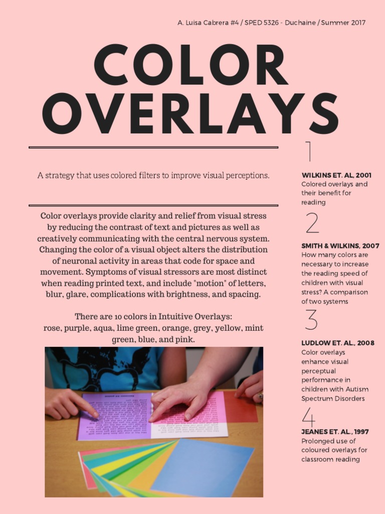 Color Overlays | PDF | Autism | Color