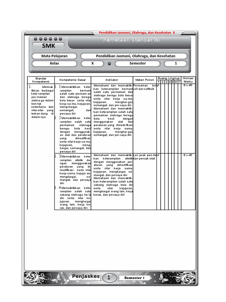 RPP Silabus Penjas X | PDF