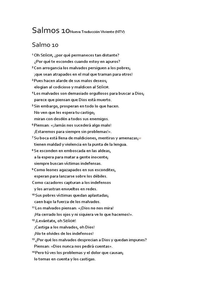 Salmos 10 Ntv Pdf