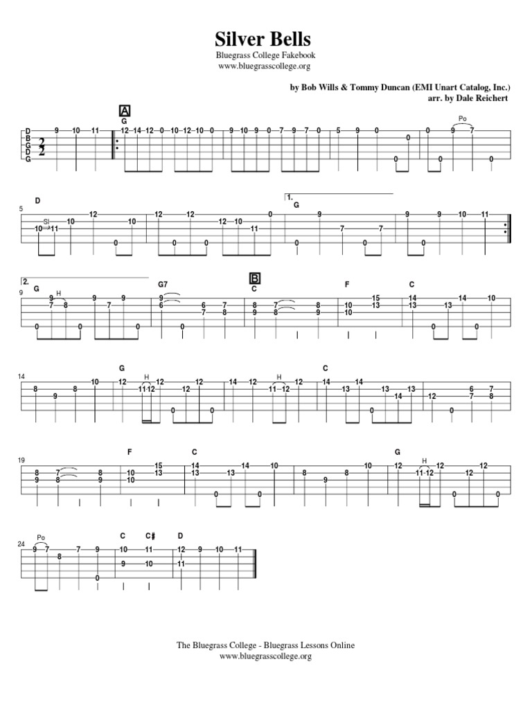 Silver Bells: Bluegrass College Fakebook | PDF | American Styles Of ...