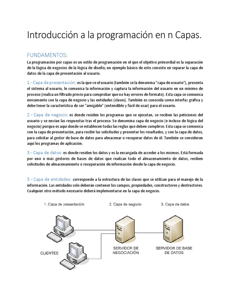 Guía de Programación en n Capas | PDF | Usuario (informática) | Bases ...