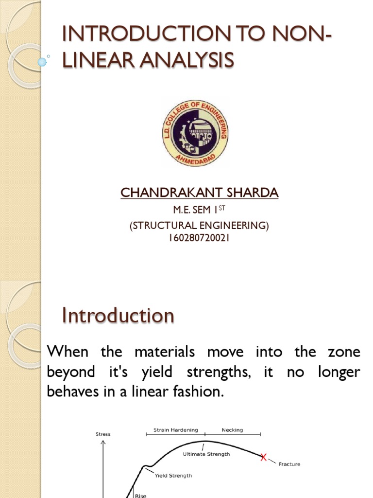 Introduction To Non-Linear Analysis | PDF | Nonlinear System | Matrix ...