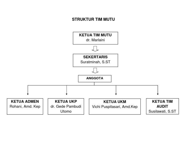 Struktur Tim Mutu | PDF