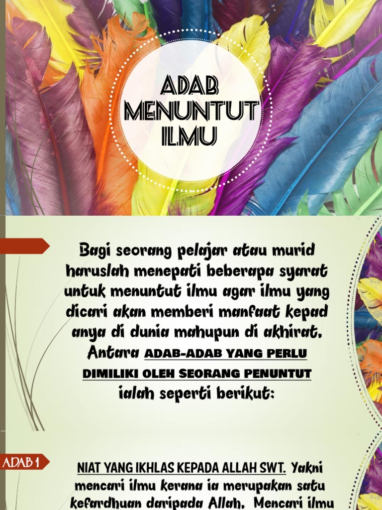 Adab Menuntut Ilmu | PDF