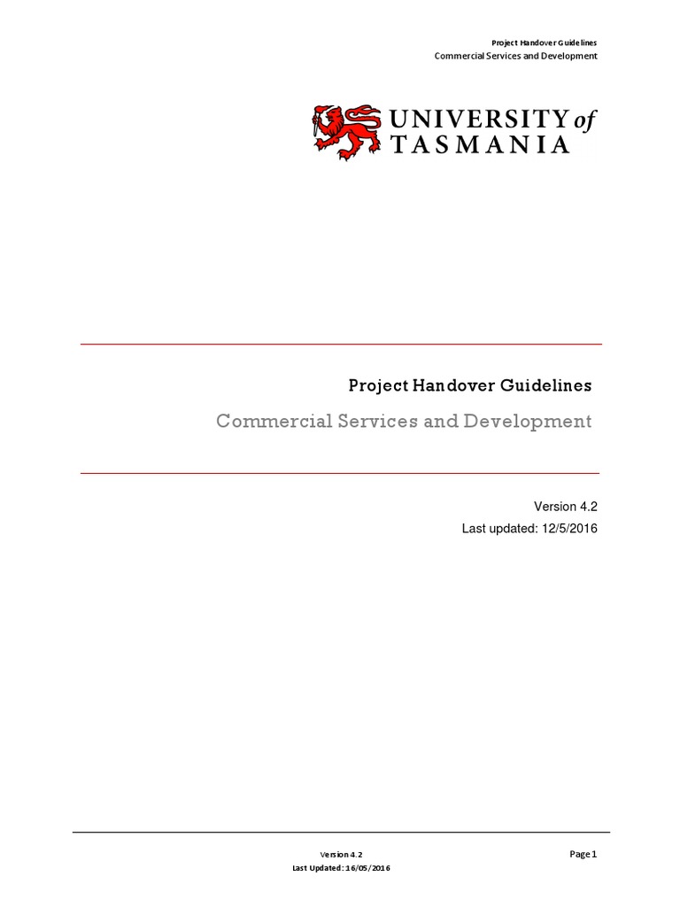 Project-Handover-Guidelines.pdf | Specification (Technical Standard ...
