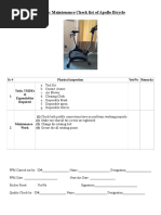 CSSD Daily Round Check List | PDF