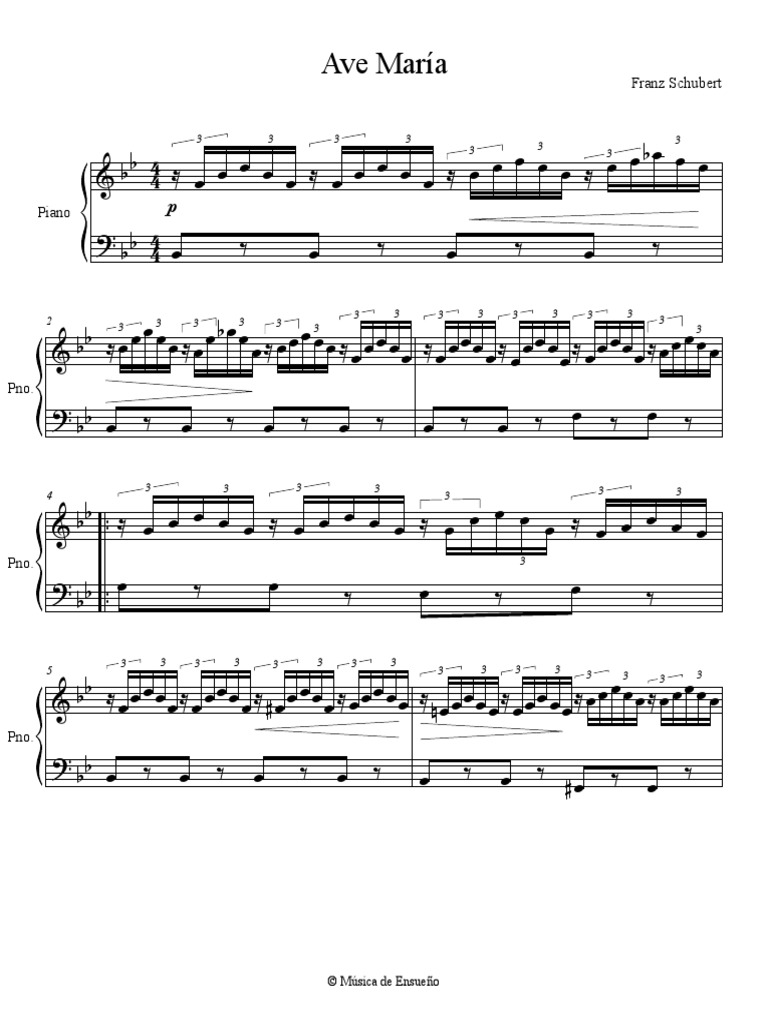 Ave María | PDF | Ave Maria (Schubert) | Latin Language Christian Hymns
