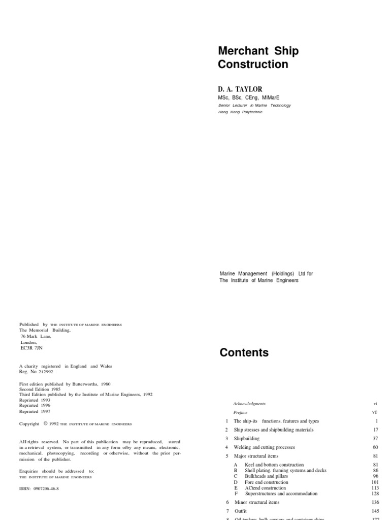 Merchant Ship Construction | PDF | Bending | Oil Tanker
