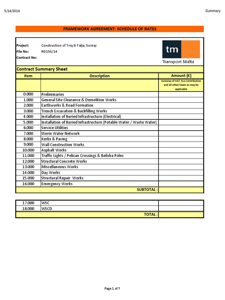 Boq | PDF | Road Surface | Asphalt