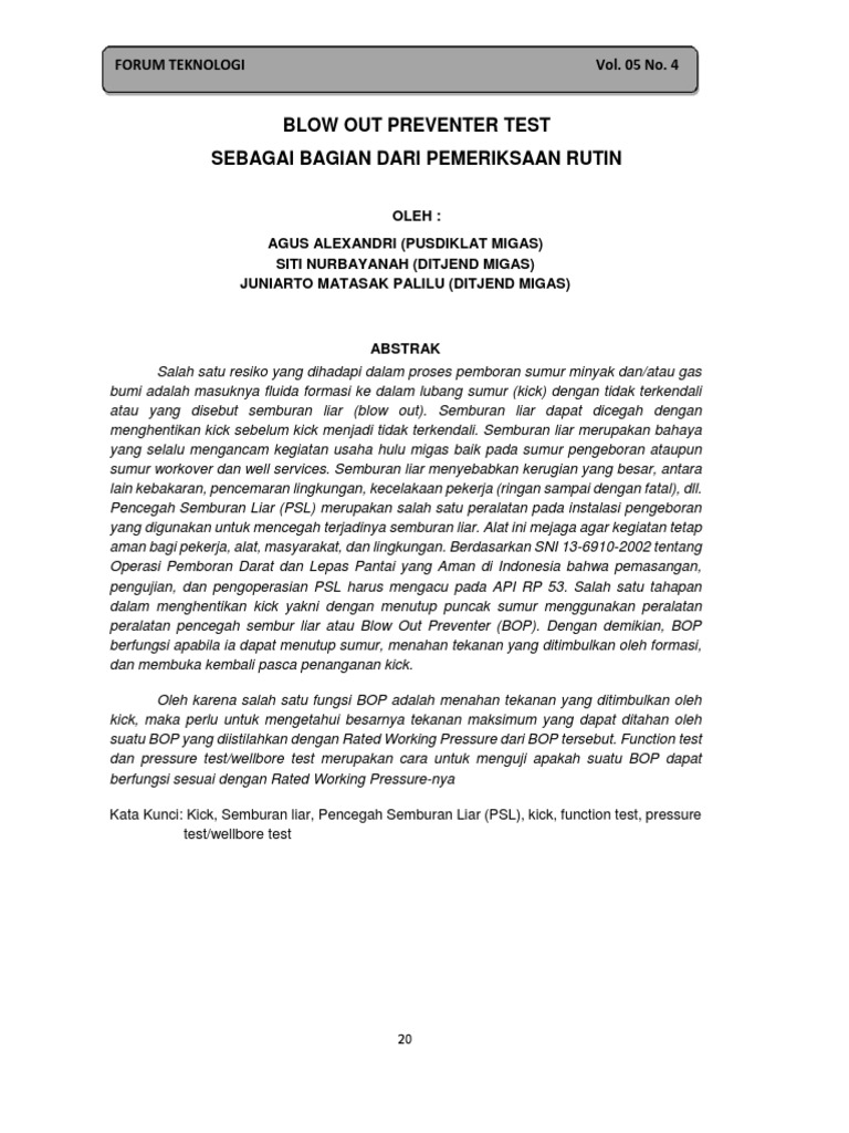 Bop Test | PDF