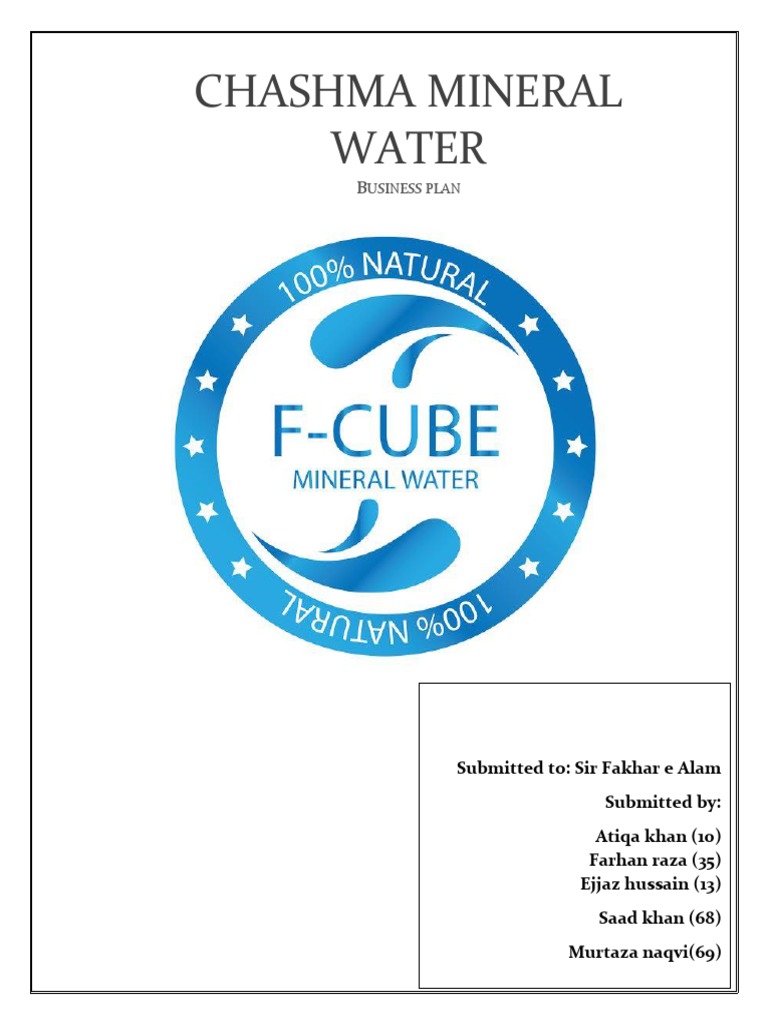 Chashma Mineral Water Business Plan | PDF | Membrane | Marketing