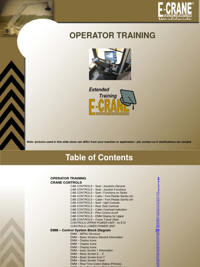 05 - Basic - Operator Training E Rev 4 - ENG | PDF | Crane (Machine ...