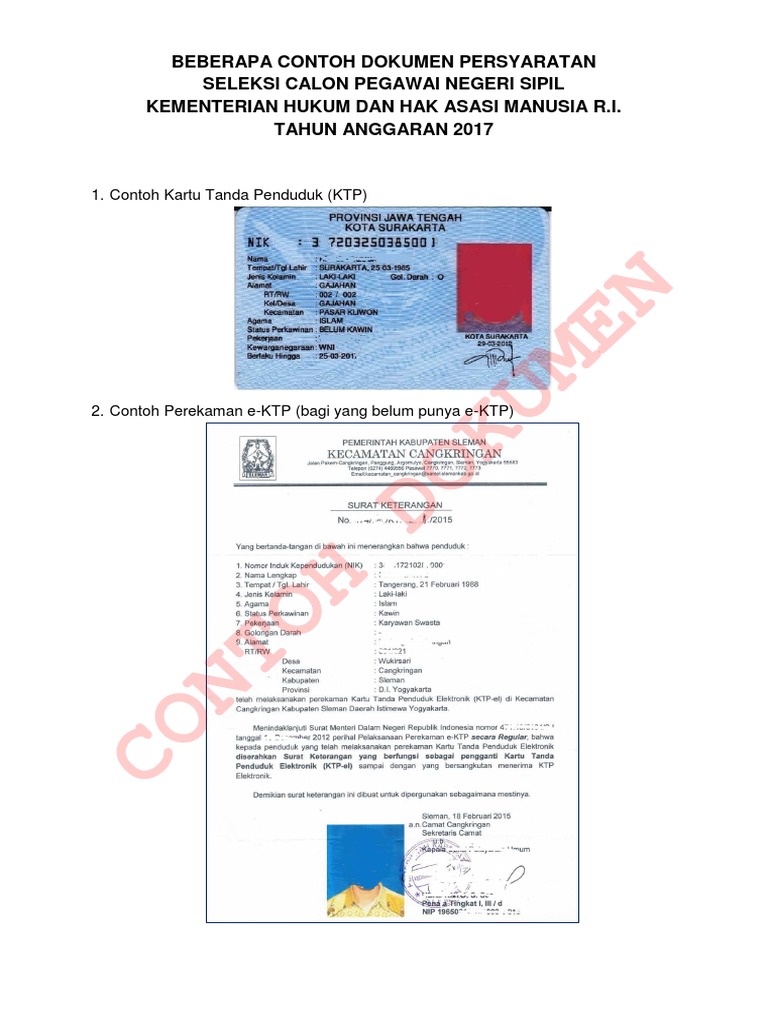 Contoh Dokumen Persyaratan PDF | PDF