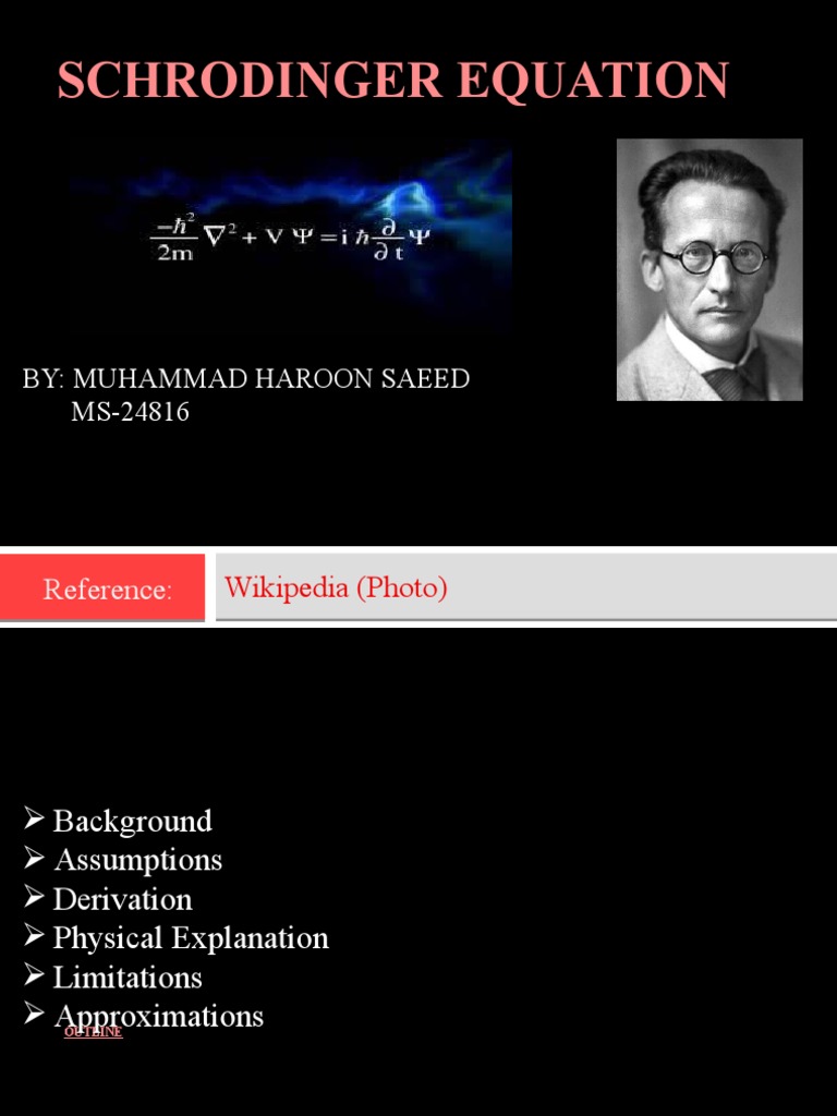 Schrodinger Eq Ppt | Schrödinger Equation | Wave Function