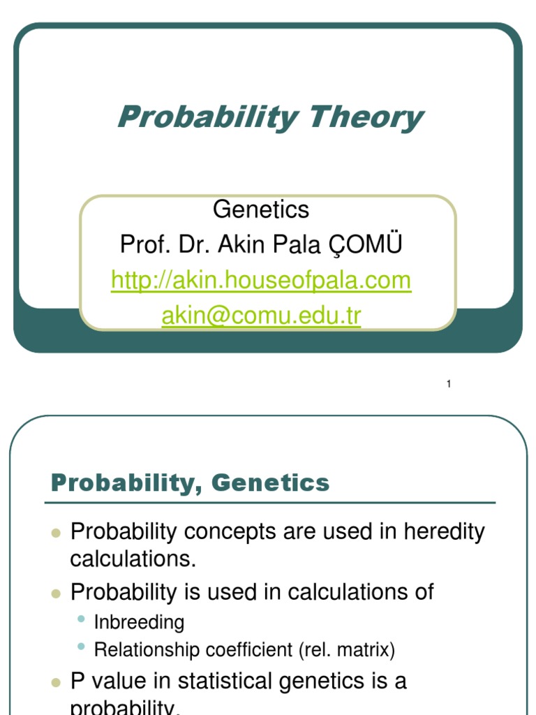 02 Probability in Genetics | PDF | Genetics | Biology