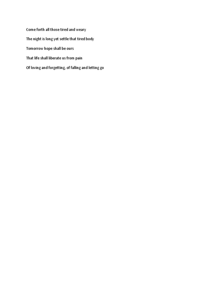 Poem on Hope and Liberation | PDF