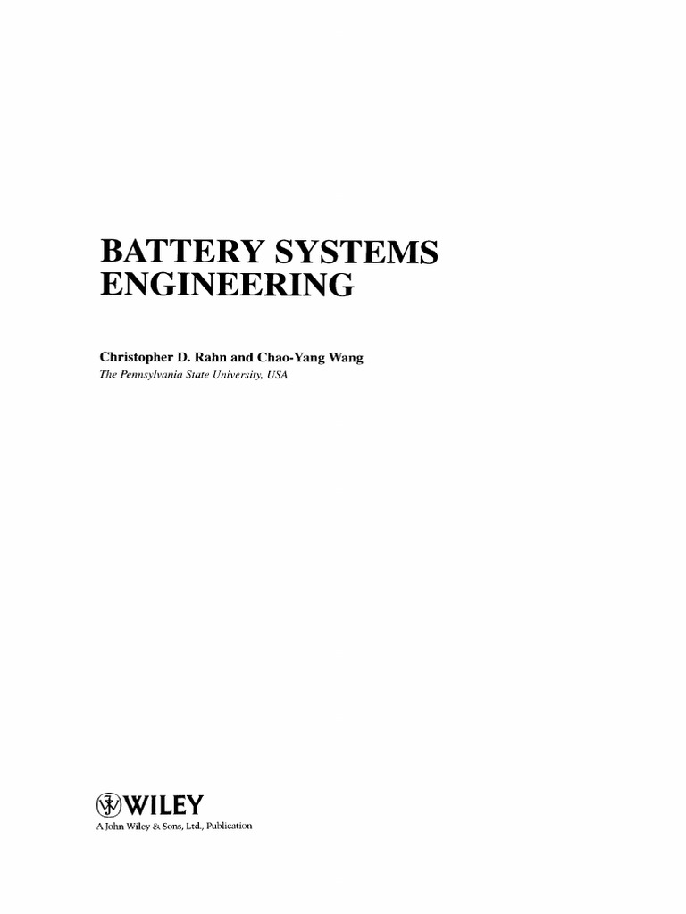 Battery System Engineering | PDF | Lithium Ion Battery | Battery ...