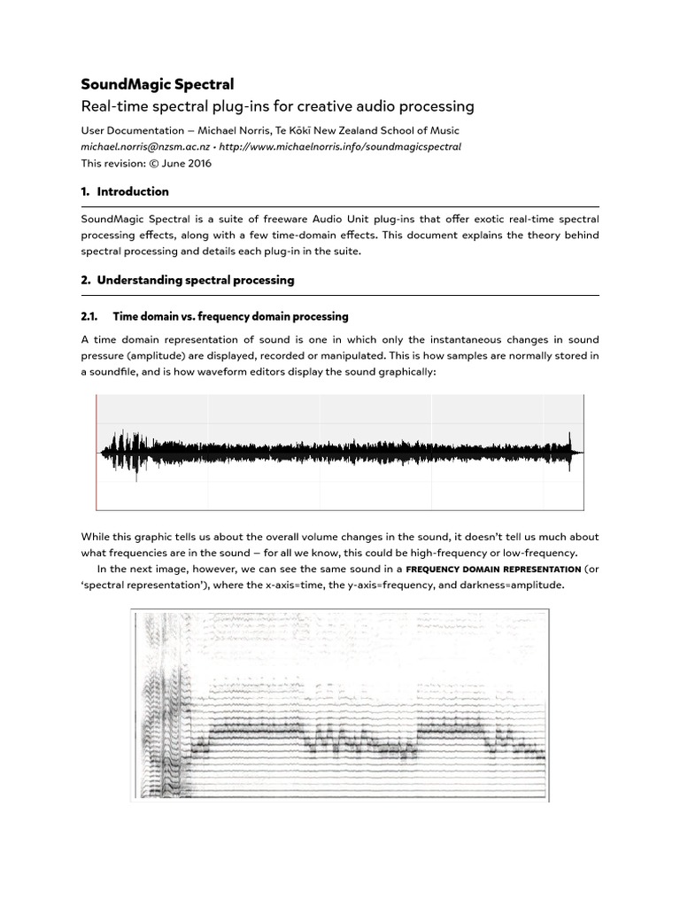 SoundMagic AU Manual PDF | PDF | Interval (Music) | Fast Fourier Transform