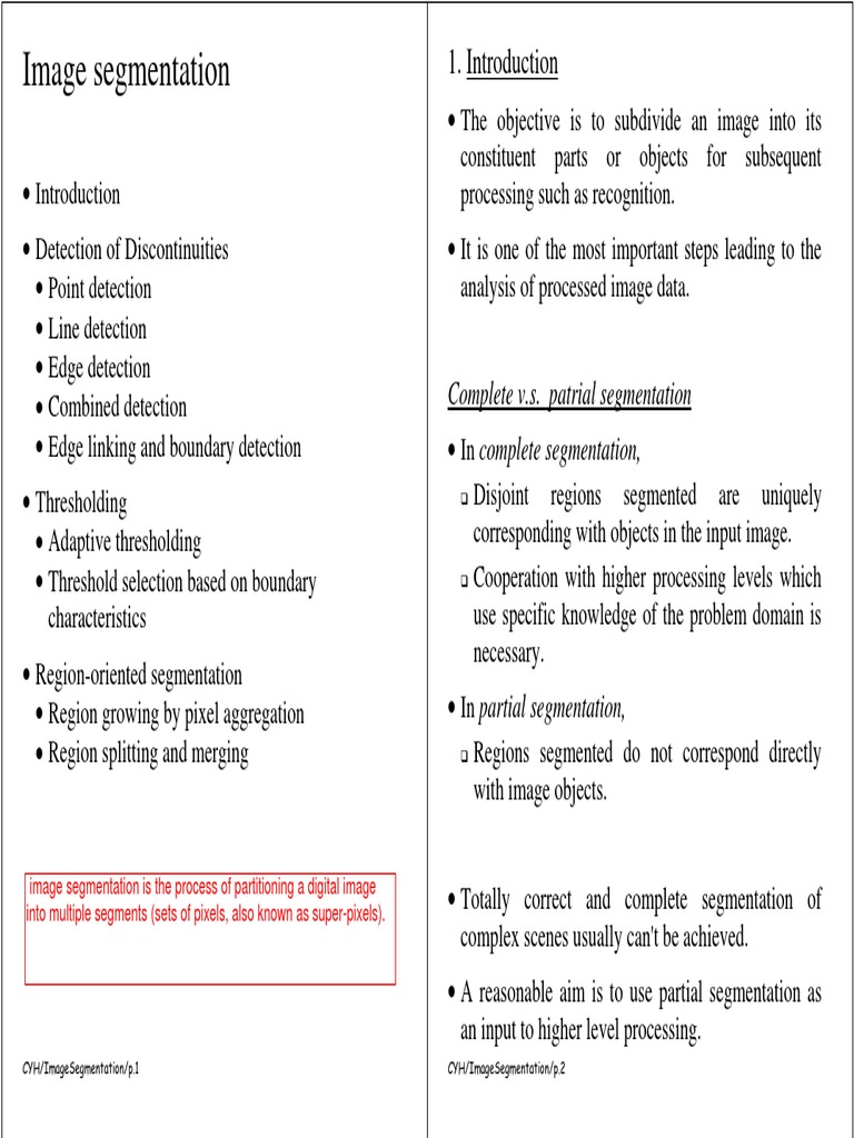 Segmentation | PDF | Image Segmentation | Computer Graphics
