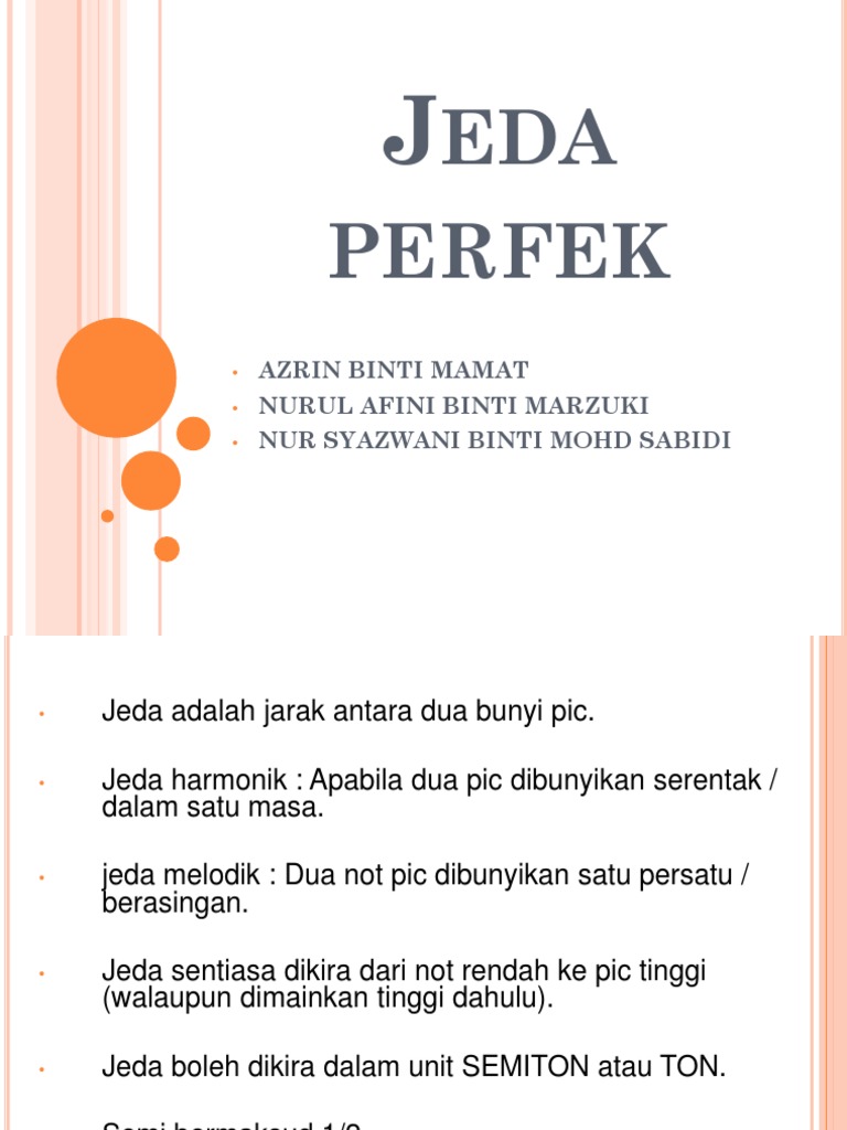 Jeda Perfek | PDF