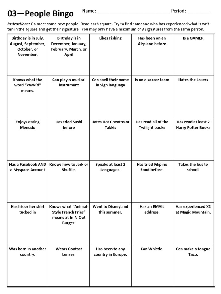 03 - Signature Game | PDF