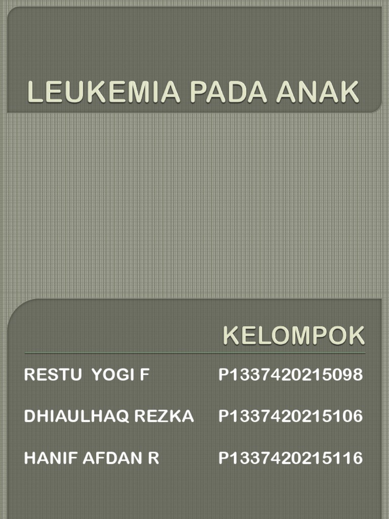 Leukemia Pada Anak | PDF