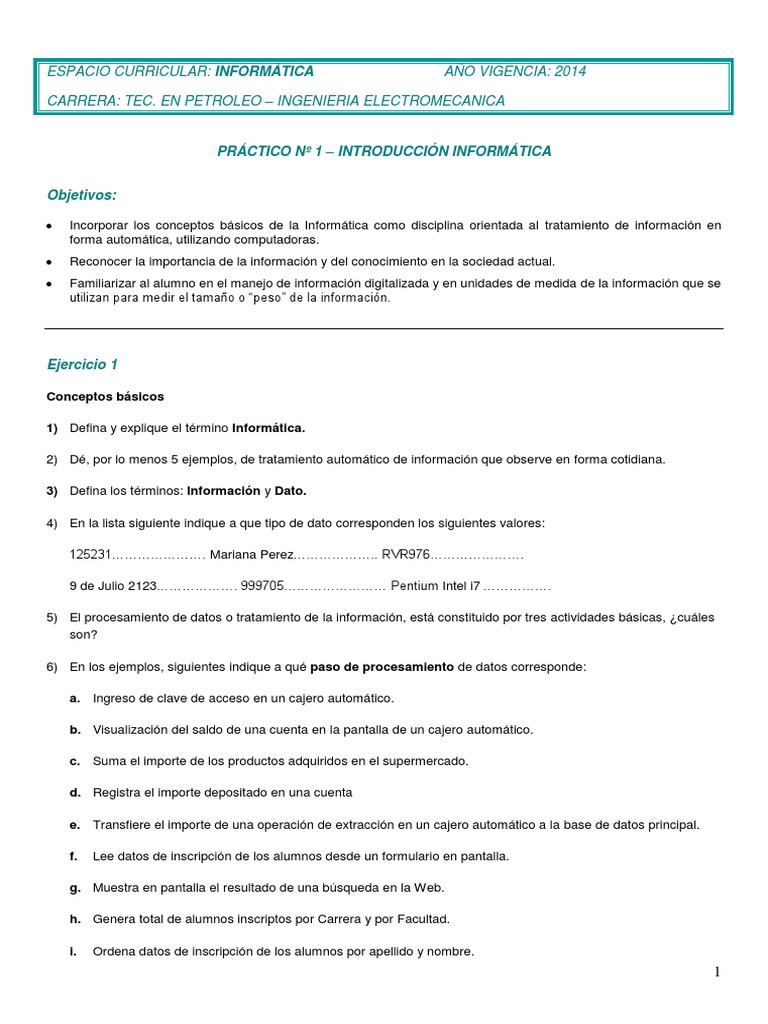 Unidad 1 Practica | PDF | Poco | Disco compacto